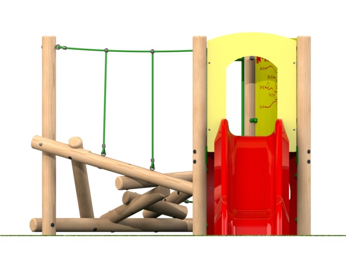 Clamber Stack Midi with Deck and Plastic Slide | Play and Leisure