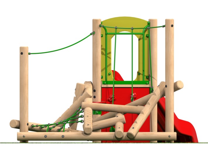 Clamber Stack Midi with Deck and Plastic Slide | Play and Leisure